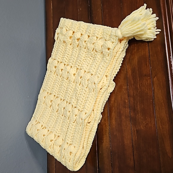 Unbranded | Bedding | Vintage Sunny Yellow Crochet Afghan Baby Blanket ...